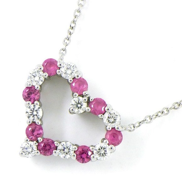Tiffany Heart Necklace Pink